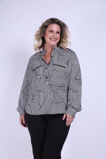 Camisas De Manga Longa Plus Size Femininas Plus Size Kauê Plus Size